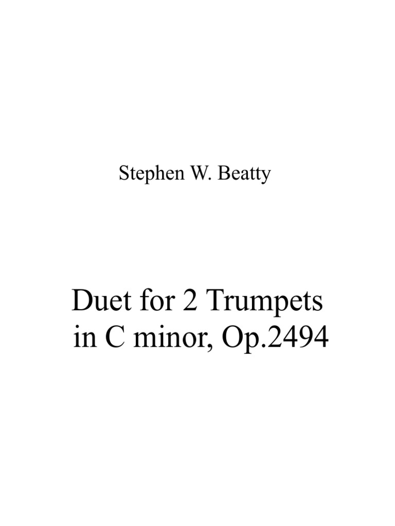IMSLP722692-PMLP1151102-Duet For 2 Trumpets in C Minor, Op | PDF
