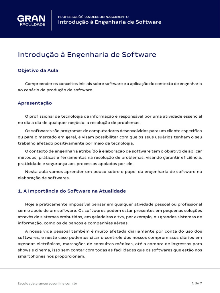 Apostila - Conceitos Básicos de Software | PDF