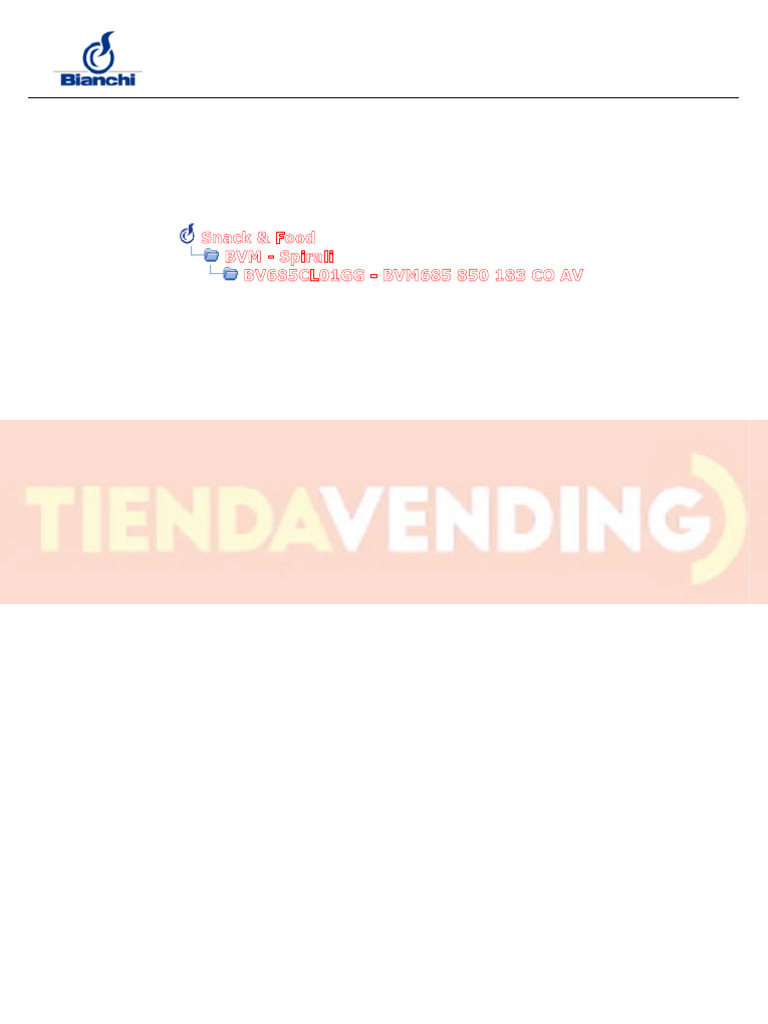 Bianchi BVM 685 Parts Catalog | PDF