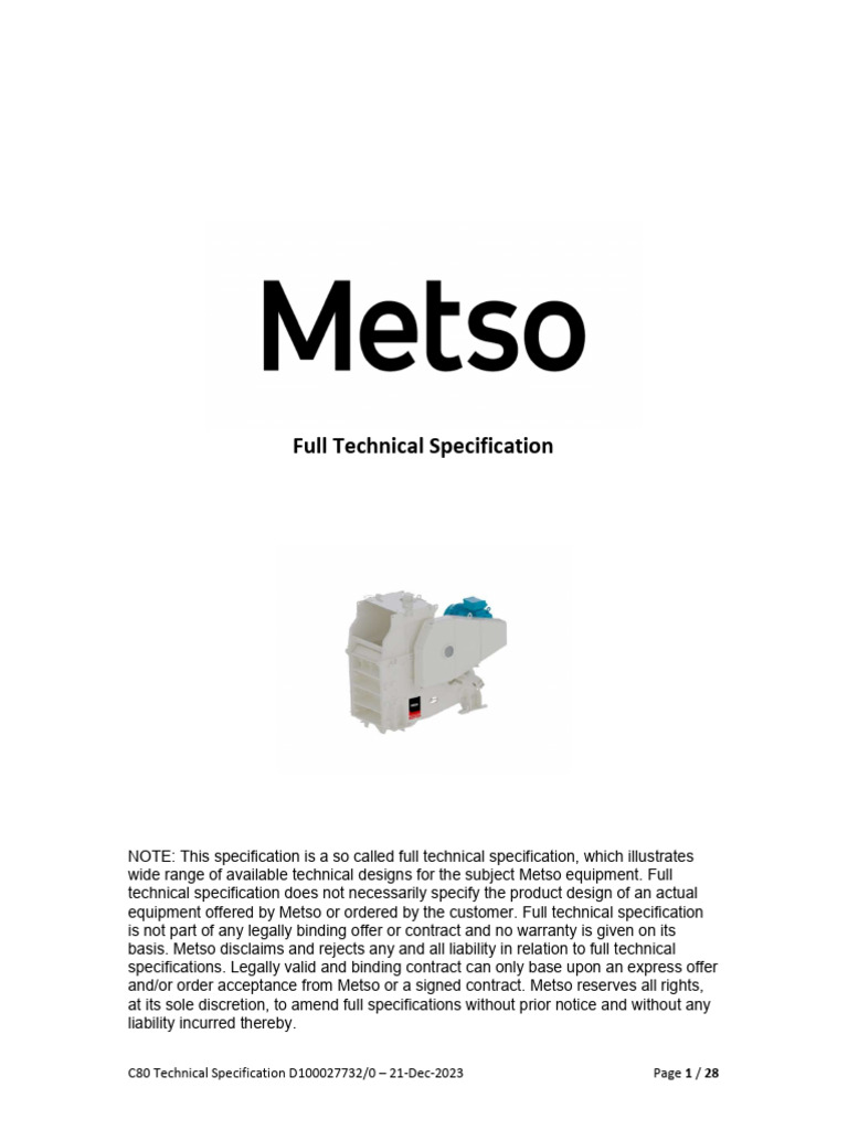 C80 - Technical Specification | PDF