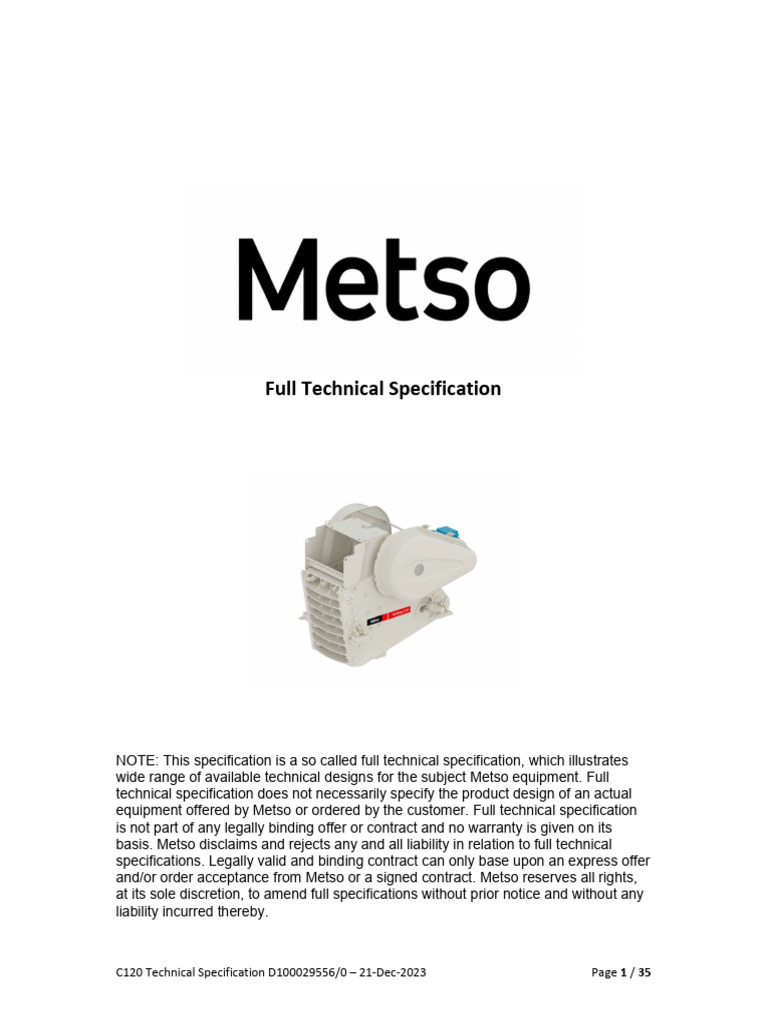 C120 - Technical Specification | PDF