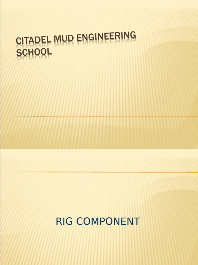 Rig Component | PDF | Pump | Science & Mathematics