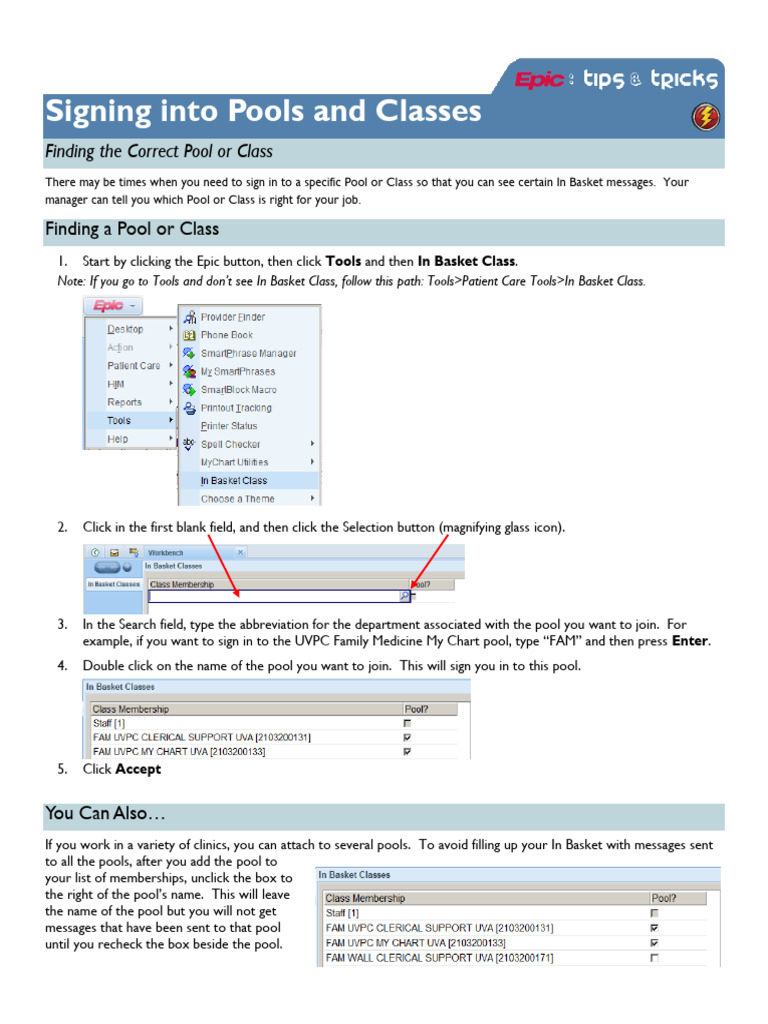 Epic signing into pools | PDF