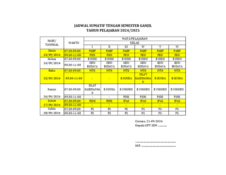 Jadwal STS 2024 | PDF