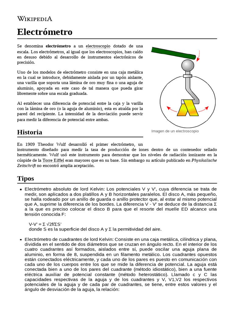 Electrómetro | PDF