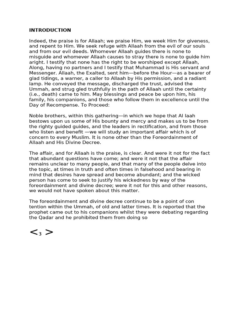 Divine Decree Ibn Uthaymeen | PDF
