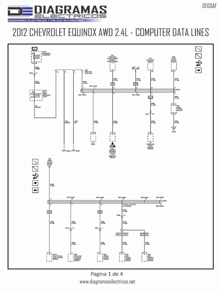 Diagramas Electricos CHEVROLET EQUINOX AWD 2.4L 2012 | PDF