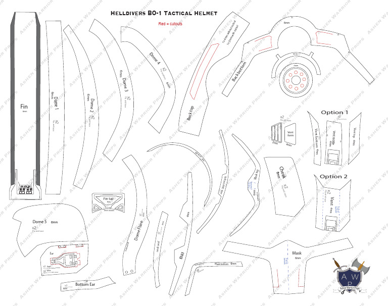 Helldivers BO1 Tactical Helmet | PDF