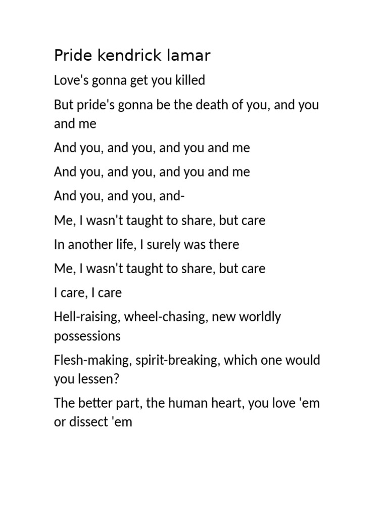 Pride kendrick lamar | PDF