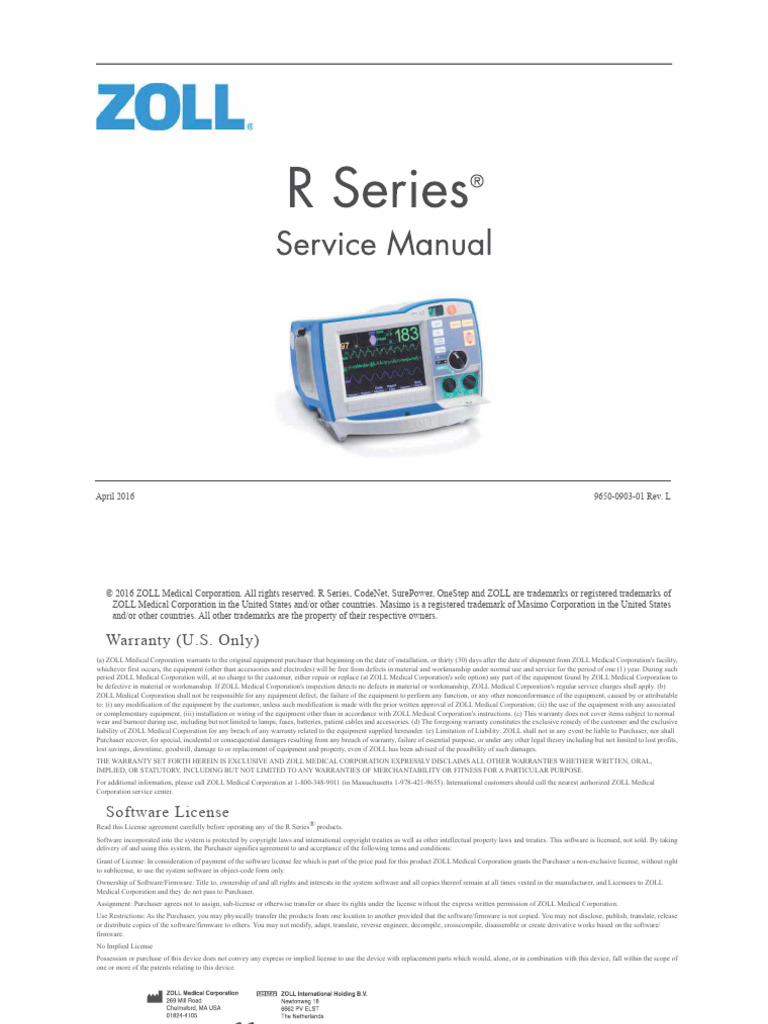 Zoll R Series - Service Manual Horizontal | PDF