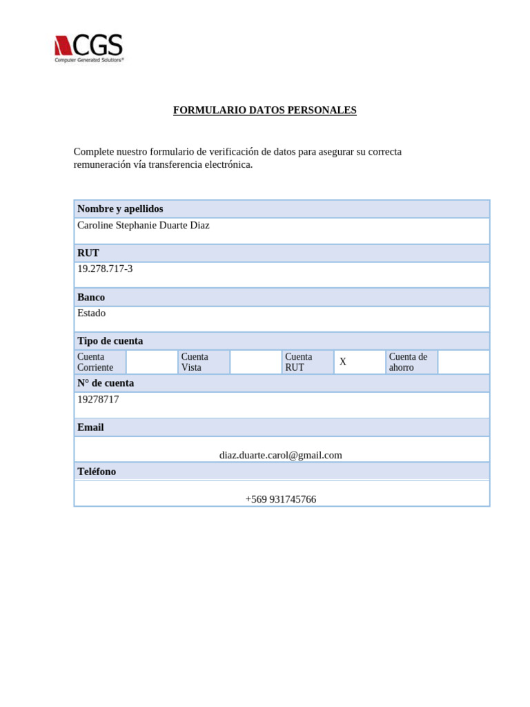 2.0 Formulario Datos Personales Cgs (2) | PDF
