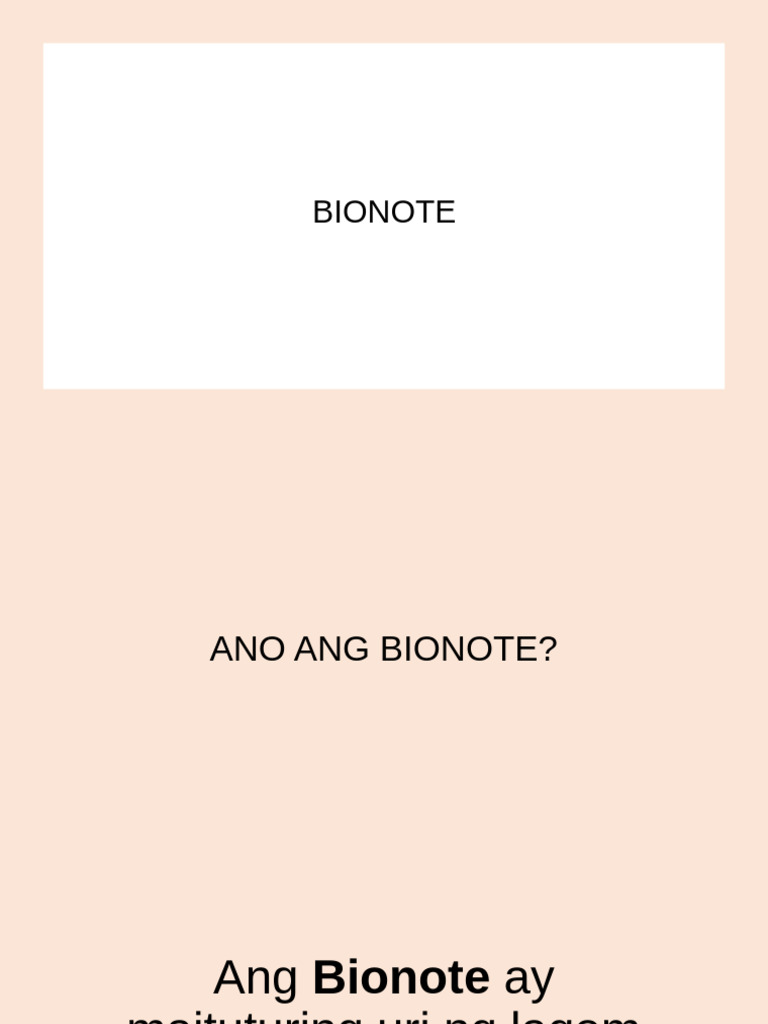 BIONOTE | PDF