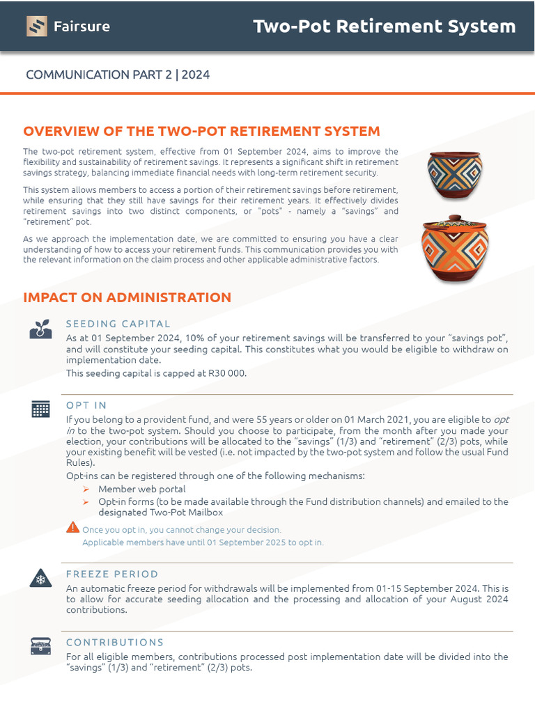 Two-Pot System Withdrawal Guide 2025 | PDF | Retirement | Pension