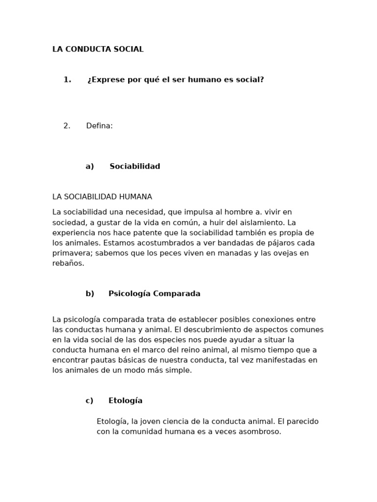 Conducta Social | PDF