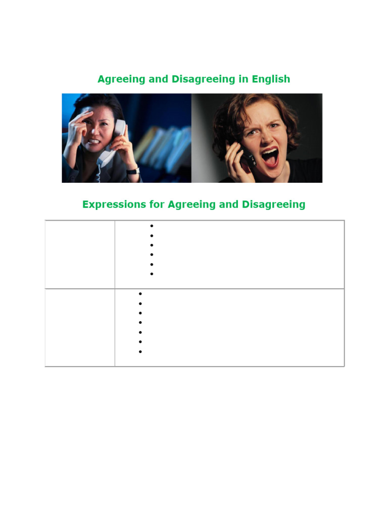 Agreeing and Disagreeing | PDF