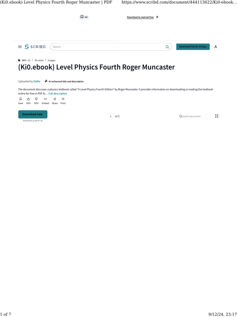 (Ki0.ebook) Level Physics Fourth Roger Muncaster - PDF | PDF