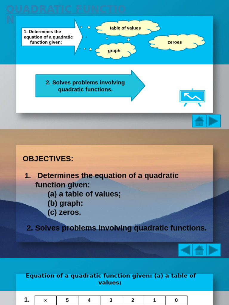 12 Q1 Quadratic Function Finding Equation | PDF | Quadratic Equation ...