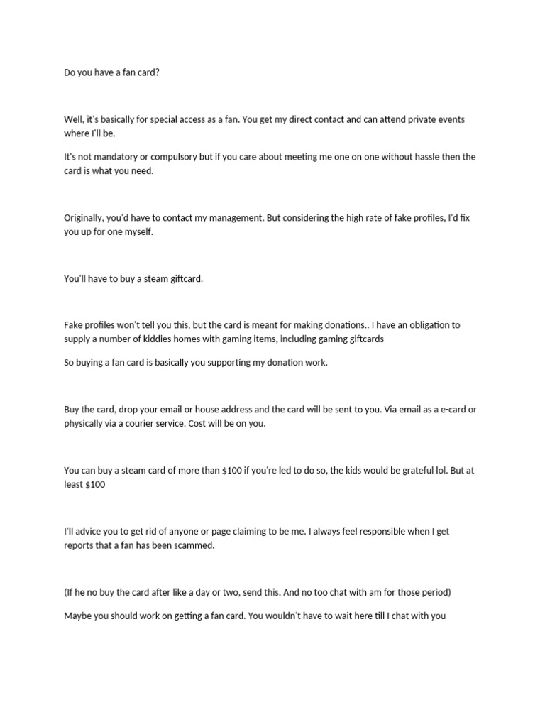 Fan card (celeb) | PDF