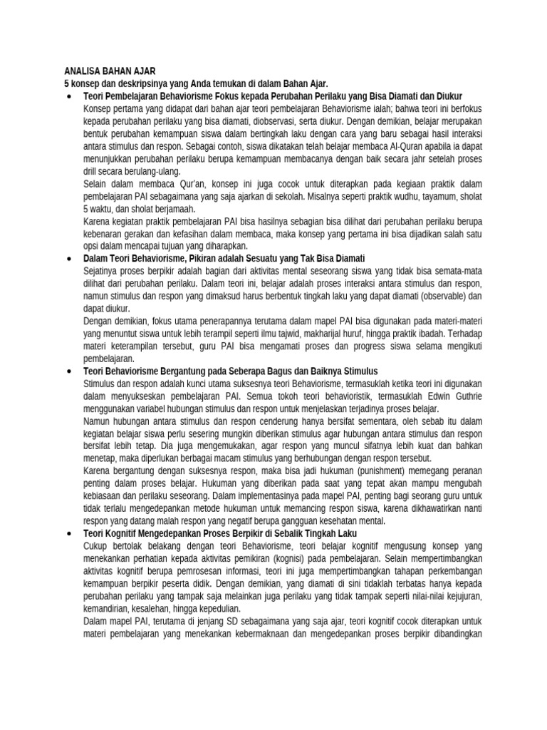 Analisa Bahan Ajar Modul 2 | PDF