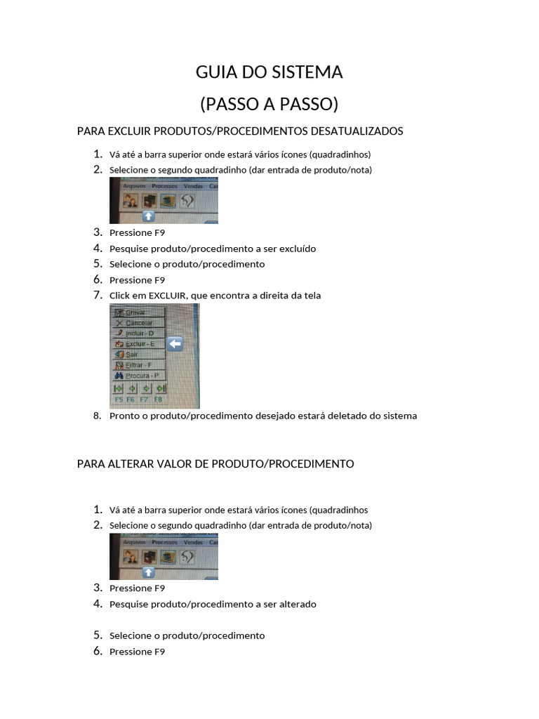 GUIA DO SISTEMA | PDF