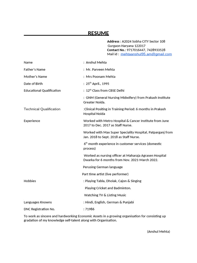 Anshul Resume 17-06-2024 | PDF