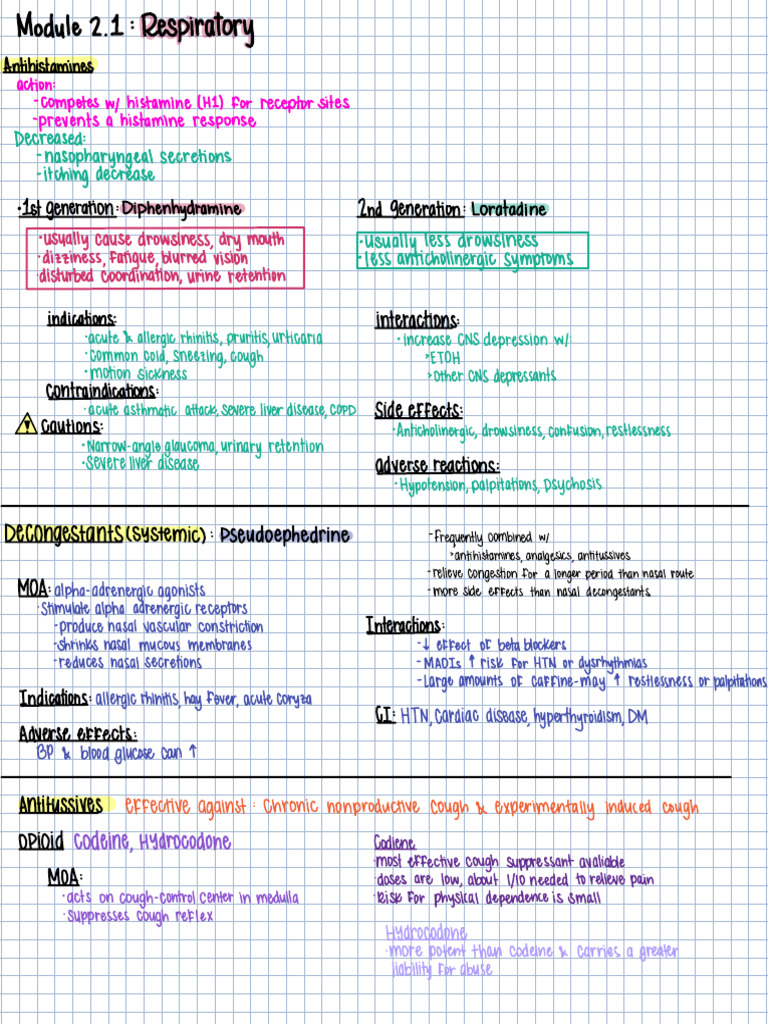 Respiratory Notes | PDF