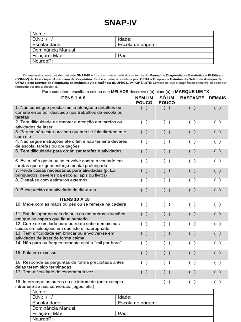 SNAP-IV - modelo | PDF