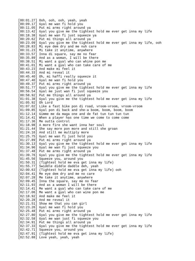 Hold You (Hold Yuh) | PDF