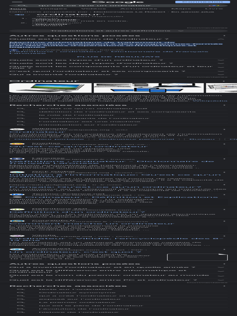 Qu'Est Ce Que Un Ordinateur - Recherche Google | PDF