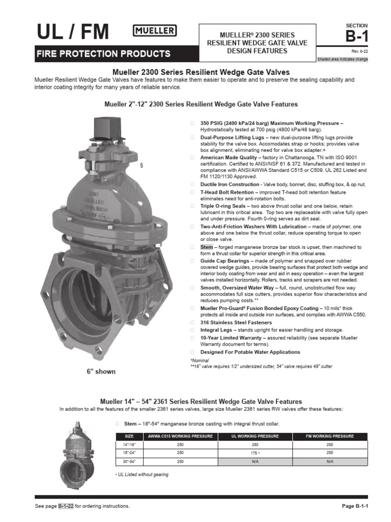 B-1 - ULFM Gate Valves | PDF