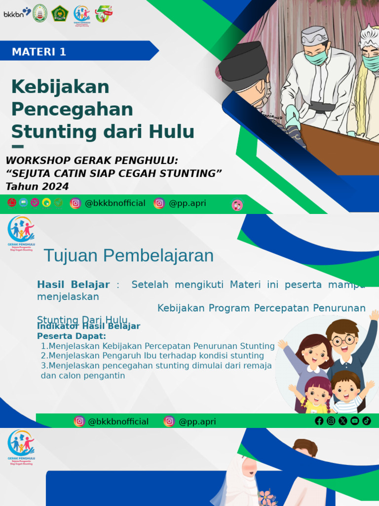 Materi 1 Kebijakan Program Percepatan Penurunan Stunting | PDF