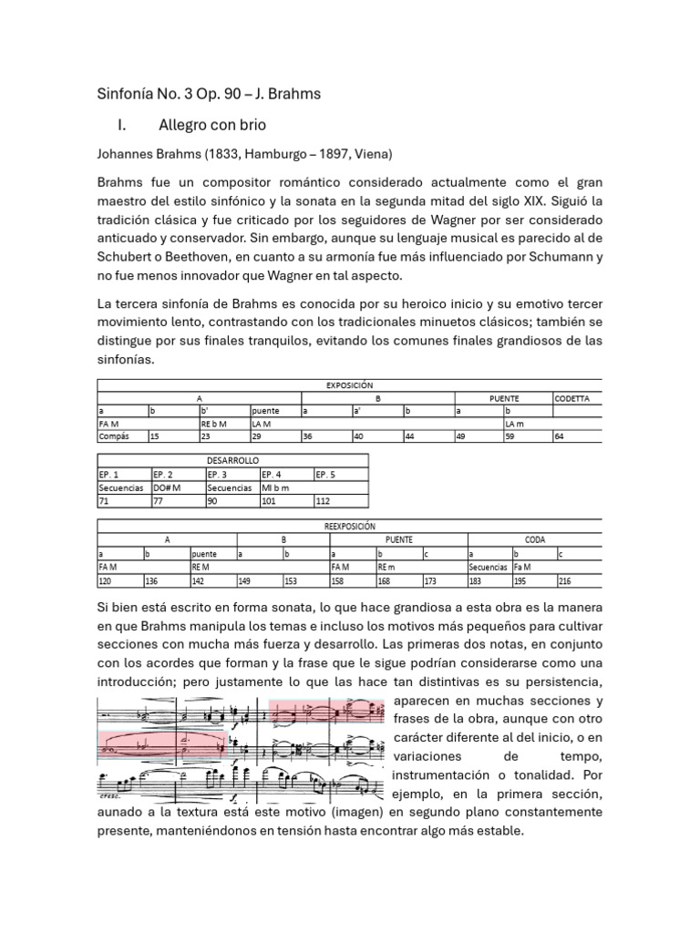 Brahms Análisis | PDF