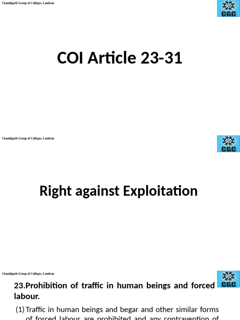 COI Article 23-31 | PDF