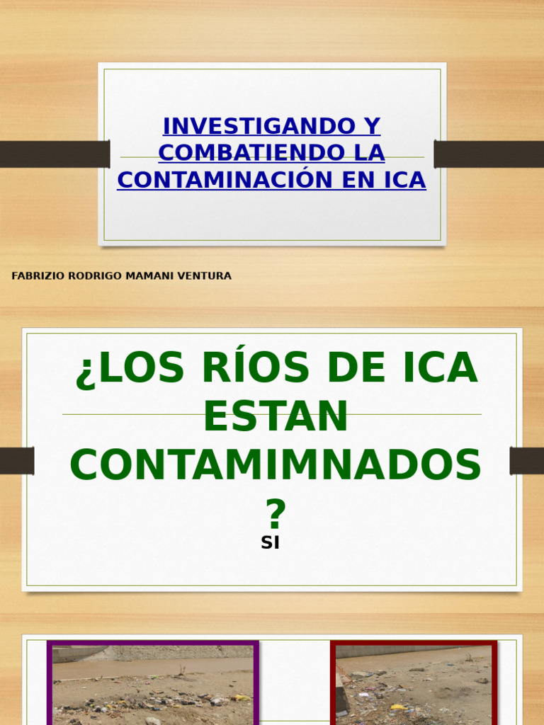 Investigando y Combatiendo La Contaminación en Ica | PDF