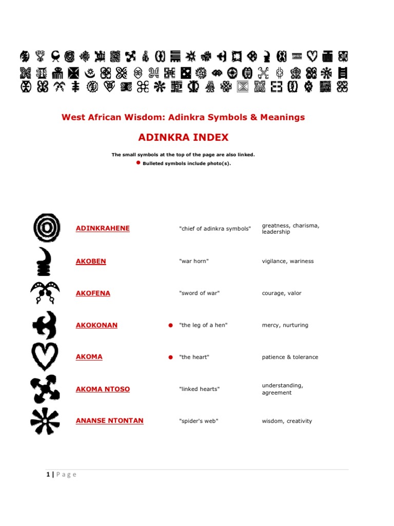 Adinkra Index | PDF