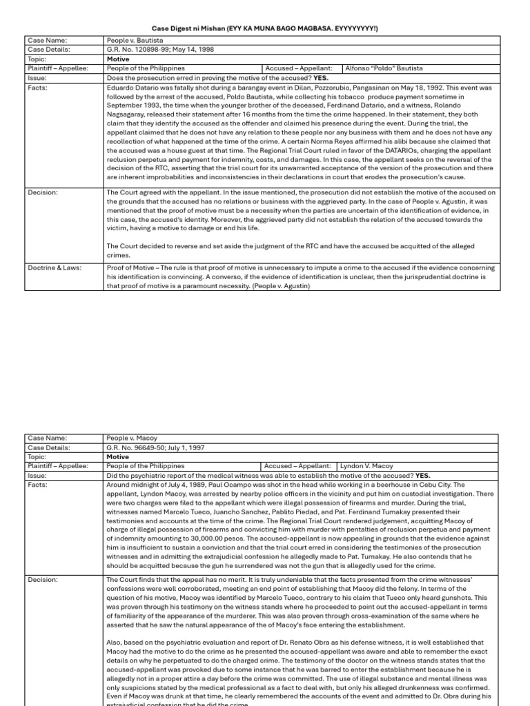 Bill of Attainder, Ex Post Facto Laws, & Motive-Error in Personae | PDF