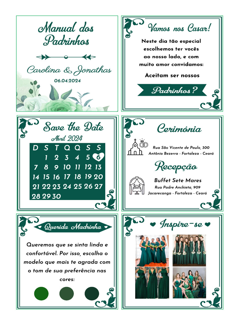 Manual Dos Padrinhos - Pronto para Imprimir | PDF