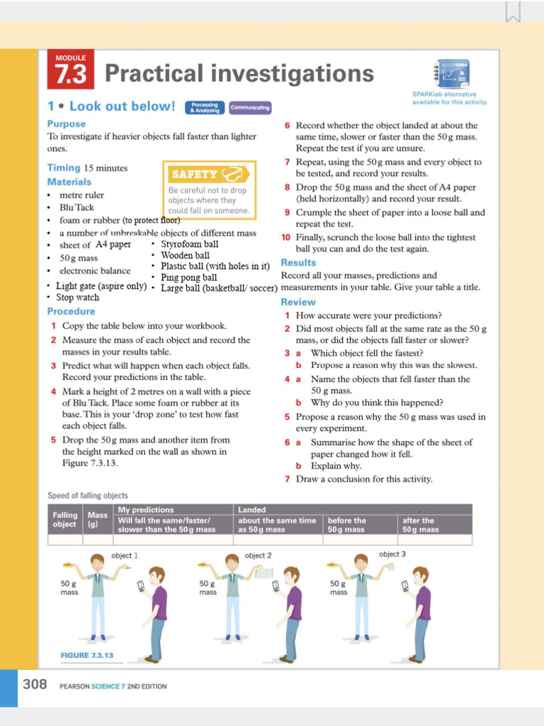 Look Out Below 7.3.1 Practical Task | PDF