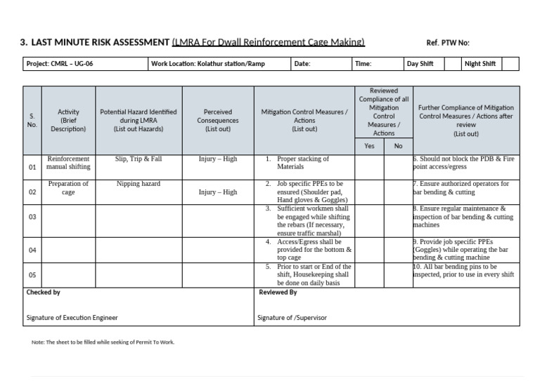3. LMRA @ Cage Preparation | PDF