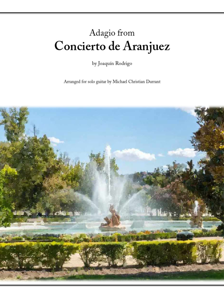 Joaquín Rodrigo - Adagio From Concierto de Aranjuez - Michael Christian ...