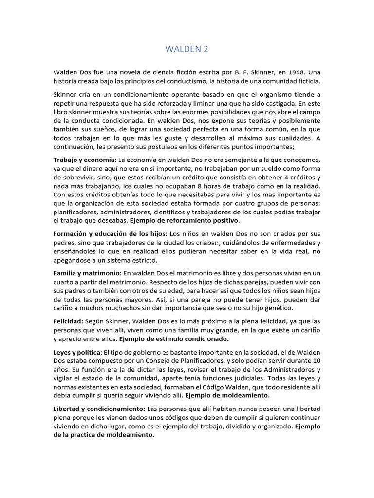 Walden 2 | PDF