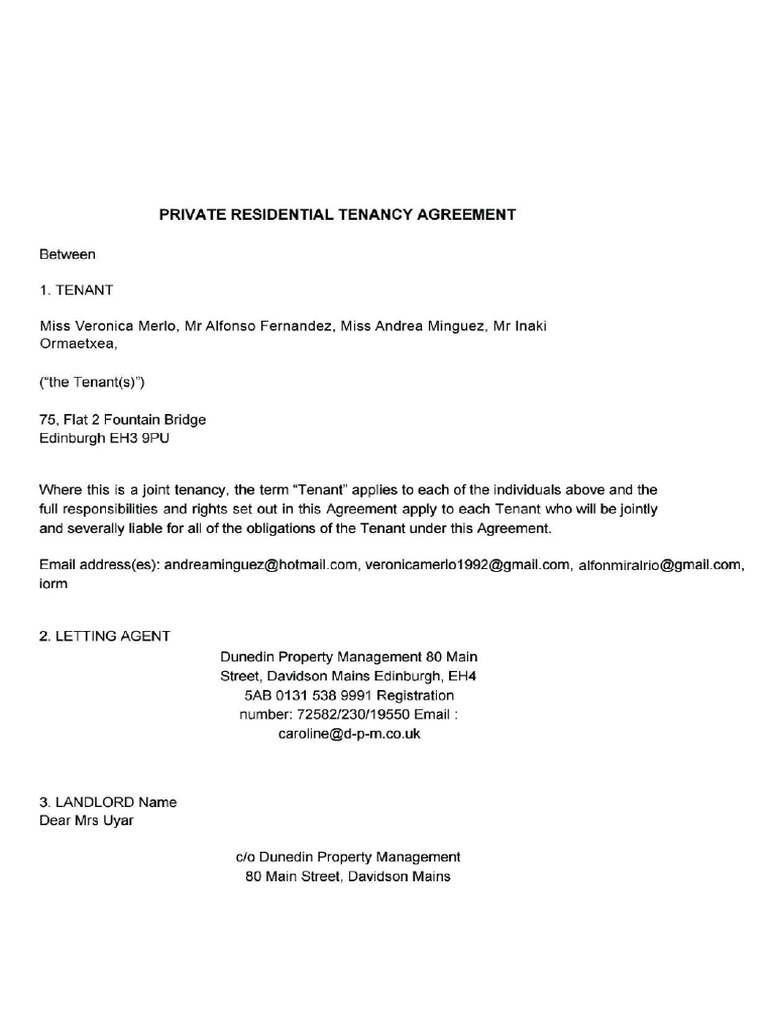 Flat Agreement 75 1F2 2020 2 | PDF