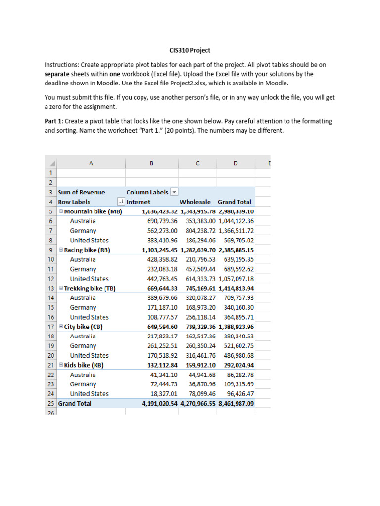 CIS310 Project 2 Instructions | PDF