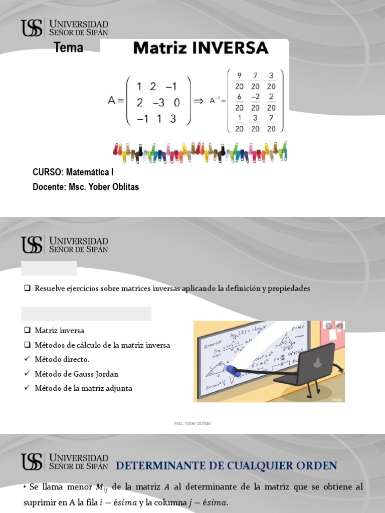 Clase 03_Matriz inversa | PDF