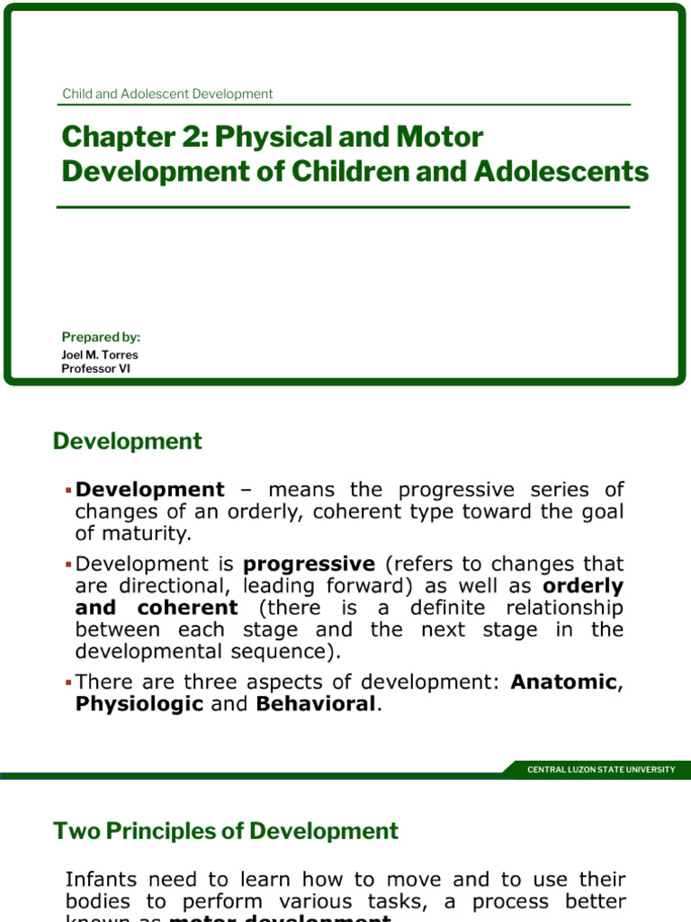 Chapter 2-Physical and Motor Development of Children and Adolescents | PDF
