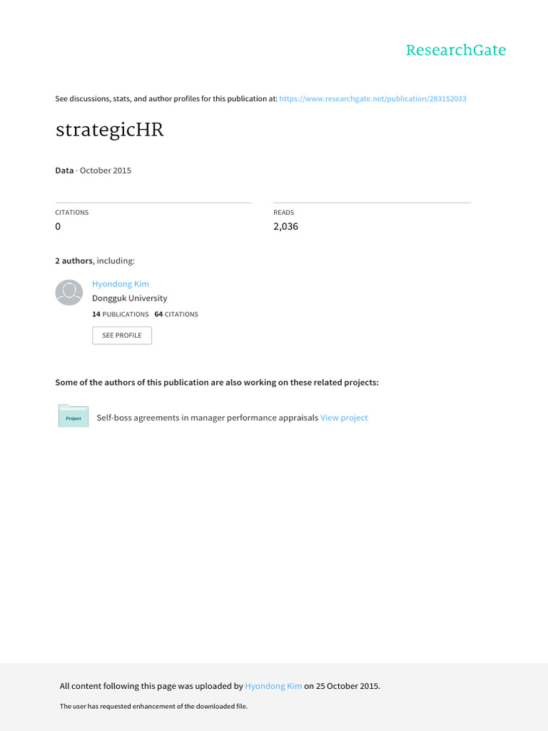 Strategic HR Functions and Firm Performance | PDF