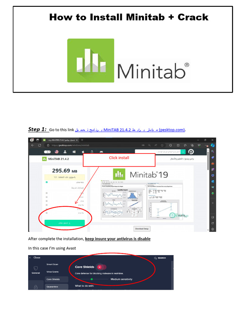 How To Install Minitab | PDF