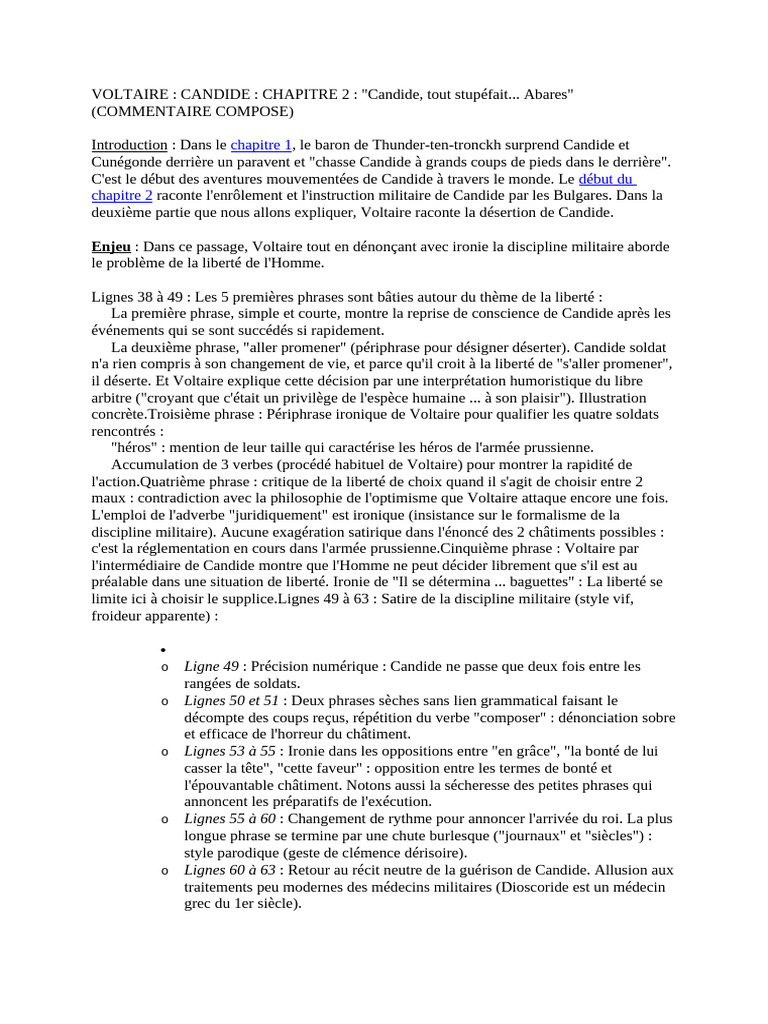 Candide Chapitre 2 | PDF