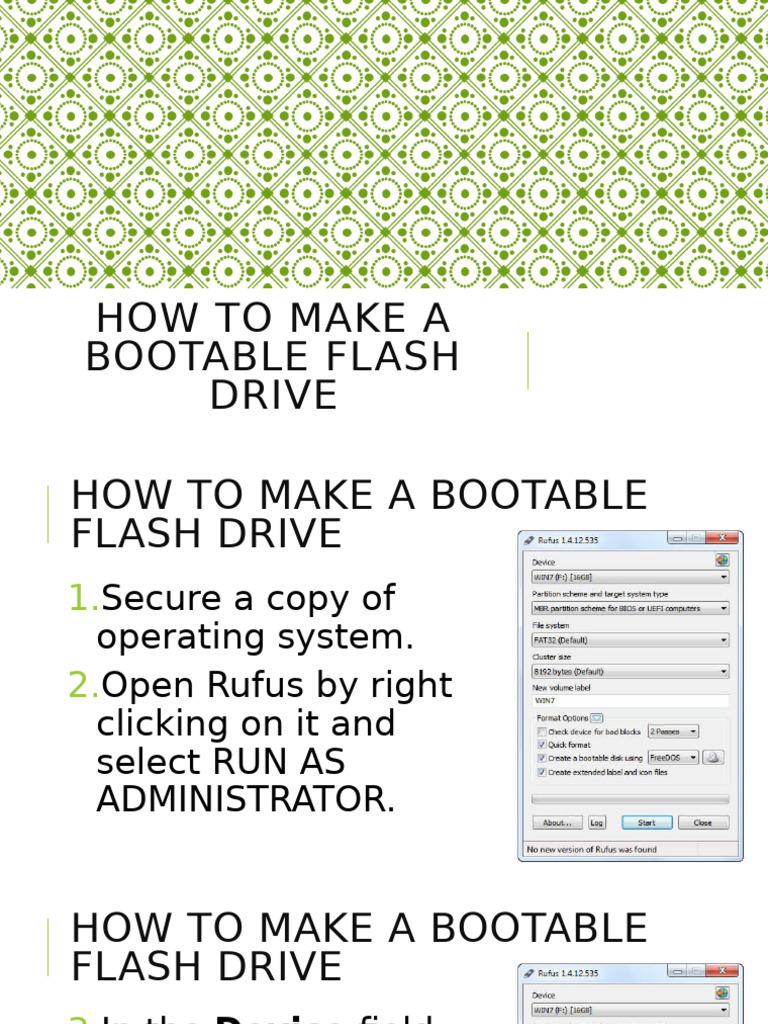 How to Make a Bootable Flash Drive | PDF