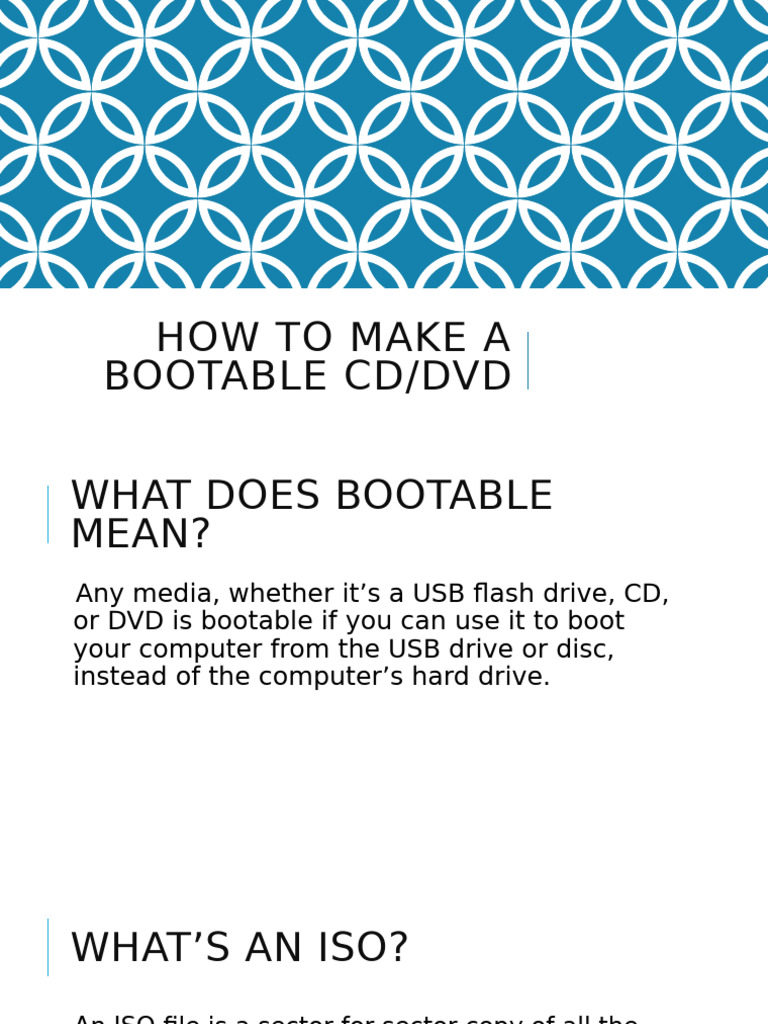How To Make A Bootable CD | PDF